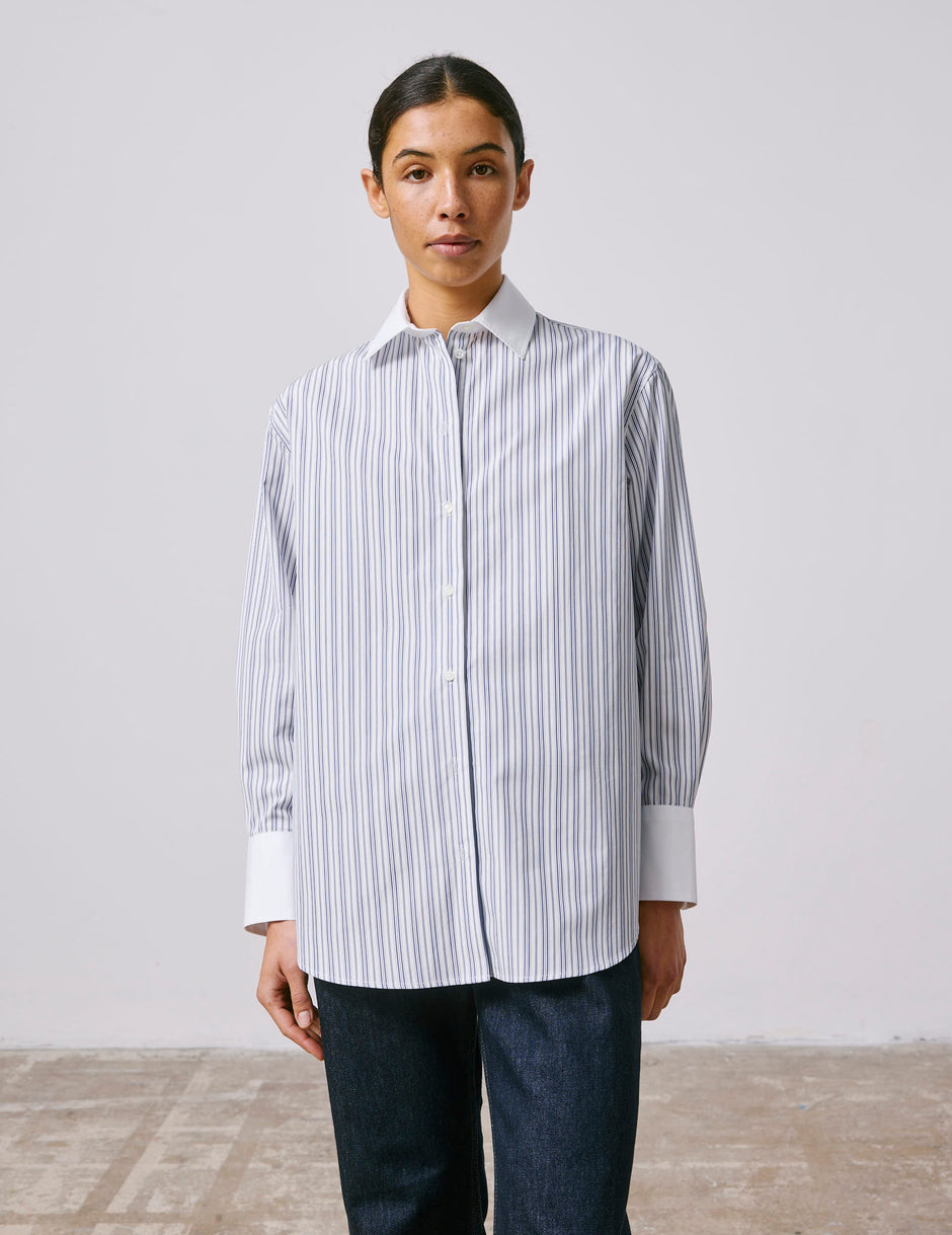 Chemise à rayures femme - Une élégance aux lignes graphiques – Figaret