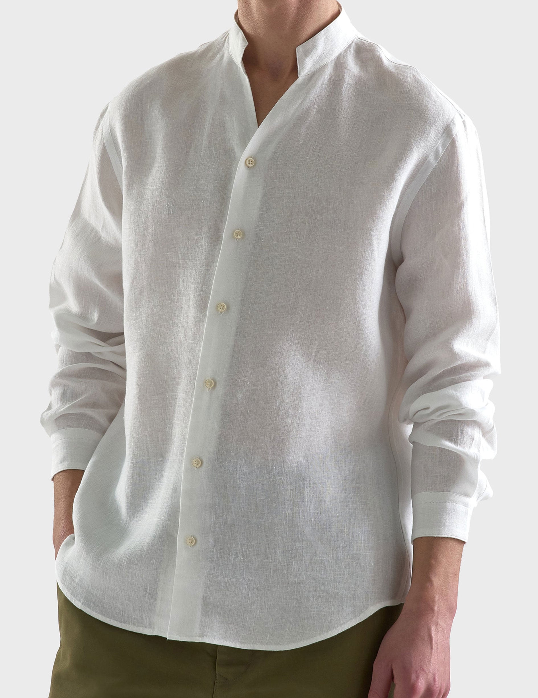 Chemise Carl en lin blanche – Figaret